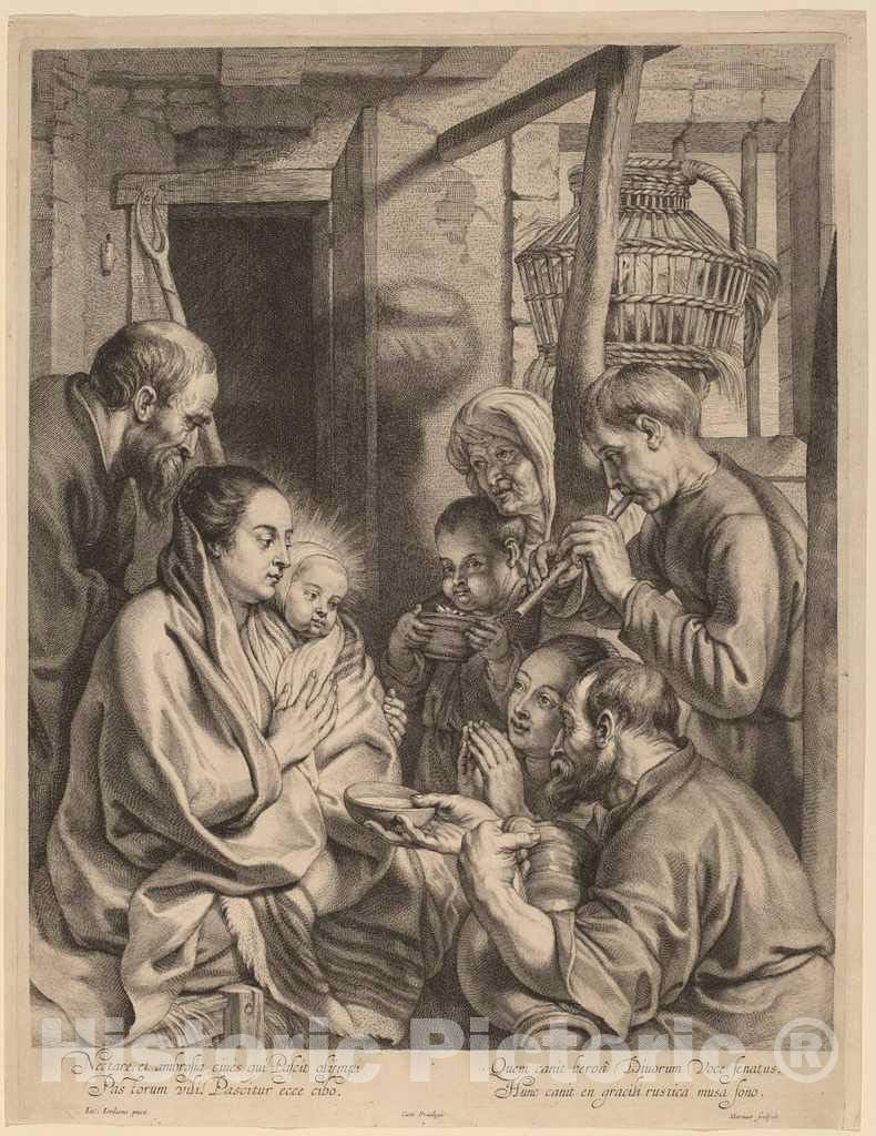 Amazon.com: Art Print : Marinus After Jordaens, The Adoration of The ...