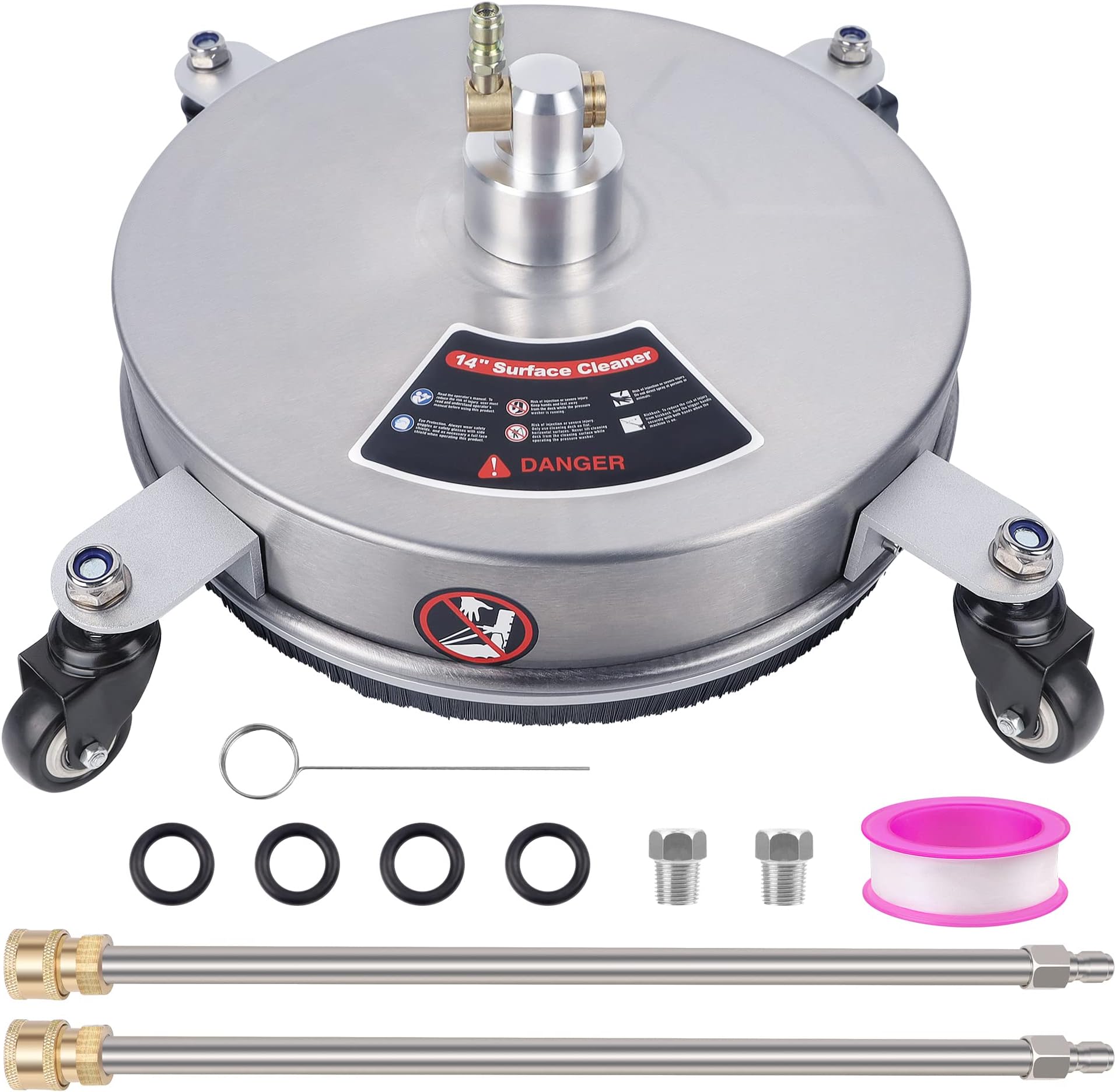 Amazon.com: BOCOM 24 Inch Pressure Washer Surface Cleaner Dual Handle ...