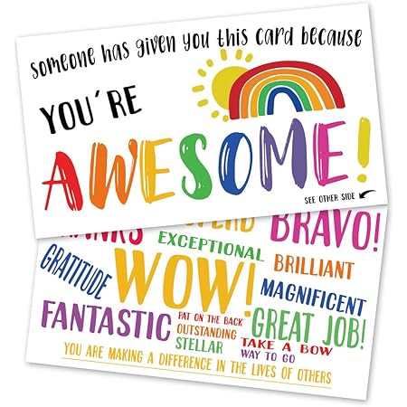 Amazon.com: 70 Kudos Cards - Thank You Appreciation & Recognition Blank ...