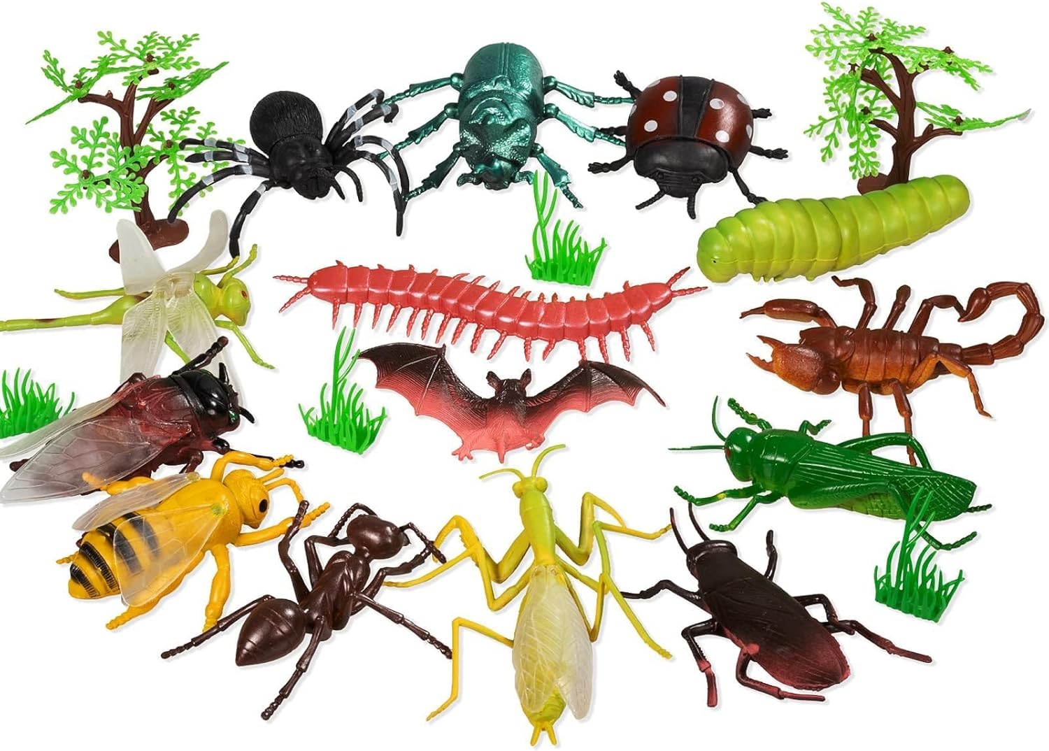 Amazon.co.jp: 13 Insects Insect Figures Set Big Bugs Fake Insect Toys ...