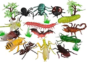13 Pack Big Bugs - Realistic Bugs Large Insects Fake Bugs for Kids ...