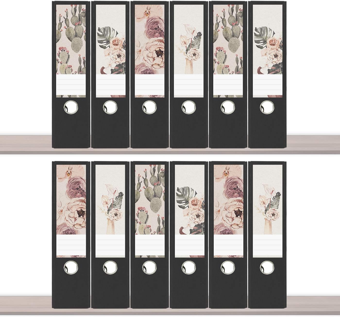 sendmoments Etiketten für Ordner, Rückenschilder bunt, 12 breite ...