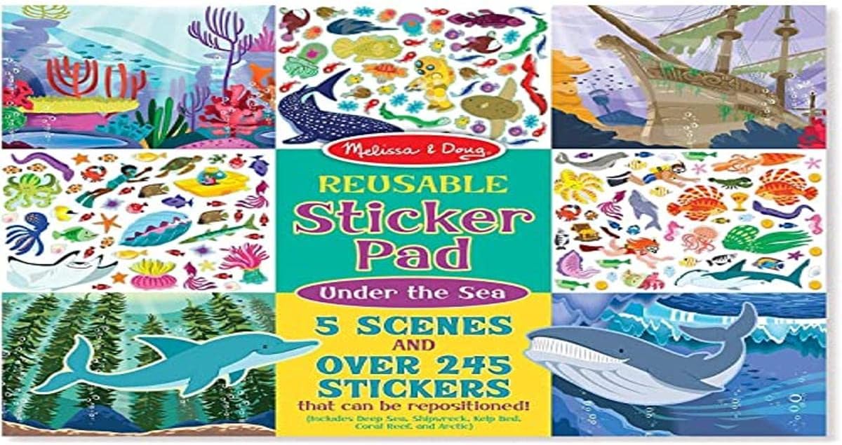 Melissa & Doug Reusable Sticker Activity Pad - Under The Sea ...