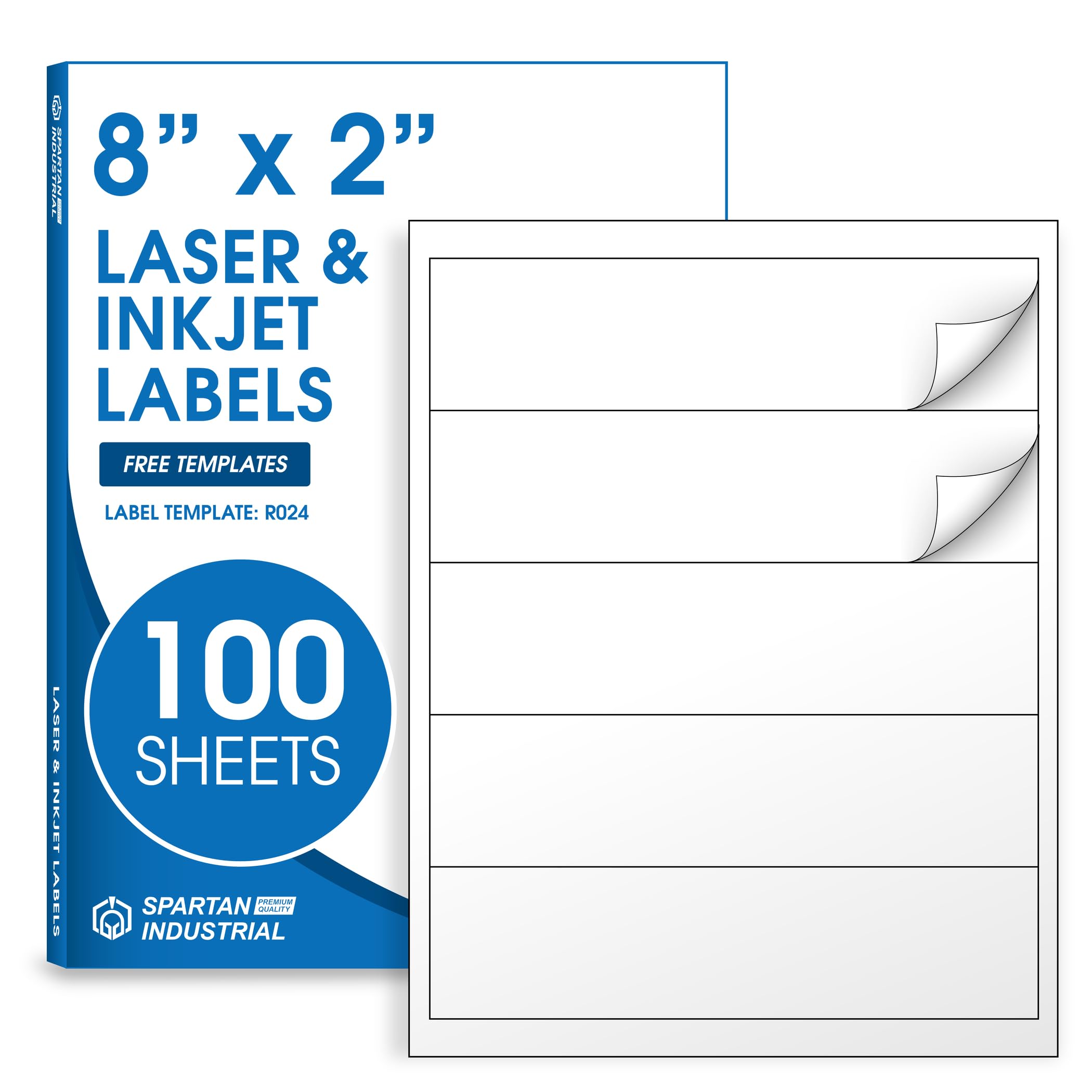 Amazon.com : Spartan Industrial Printable Laser and Inkjet Labels - 8 ...
