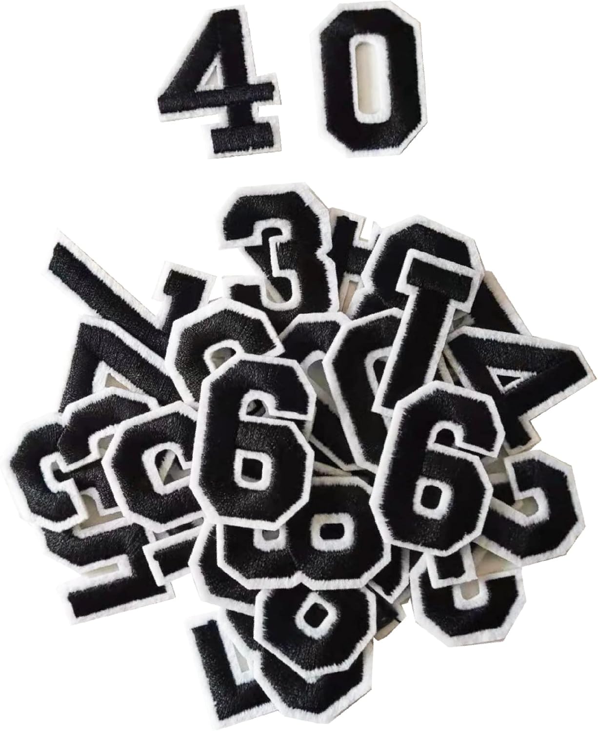 Amazon.com: Harsgs 40PCS Iron on Numbers Patches, Embroidered Patches ...