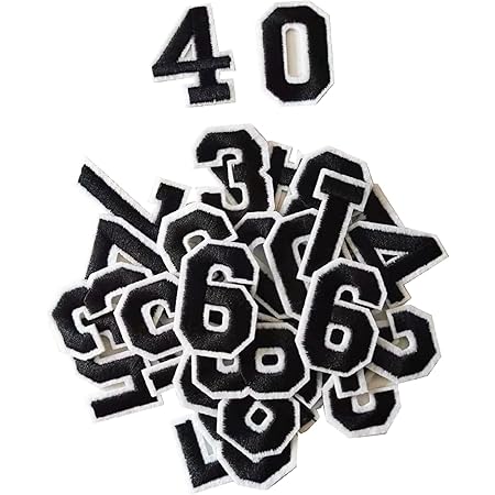 Amazon.com: TXSN 3PCS White Chenille Numbers Patch, Large Size 4-1/2 ...