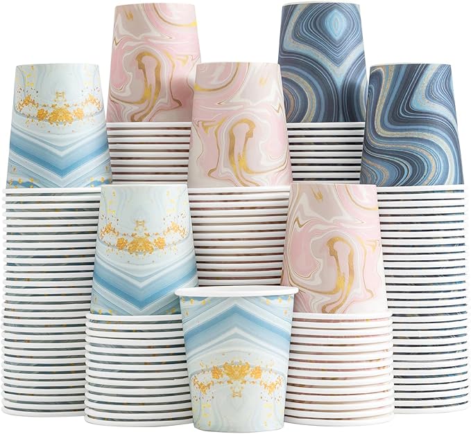 Amazon.com: BYSNOW 300 Pack 5 oz Paper Cups, Disposable Bathroom Cups ...