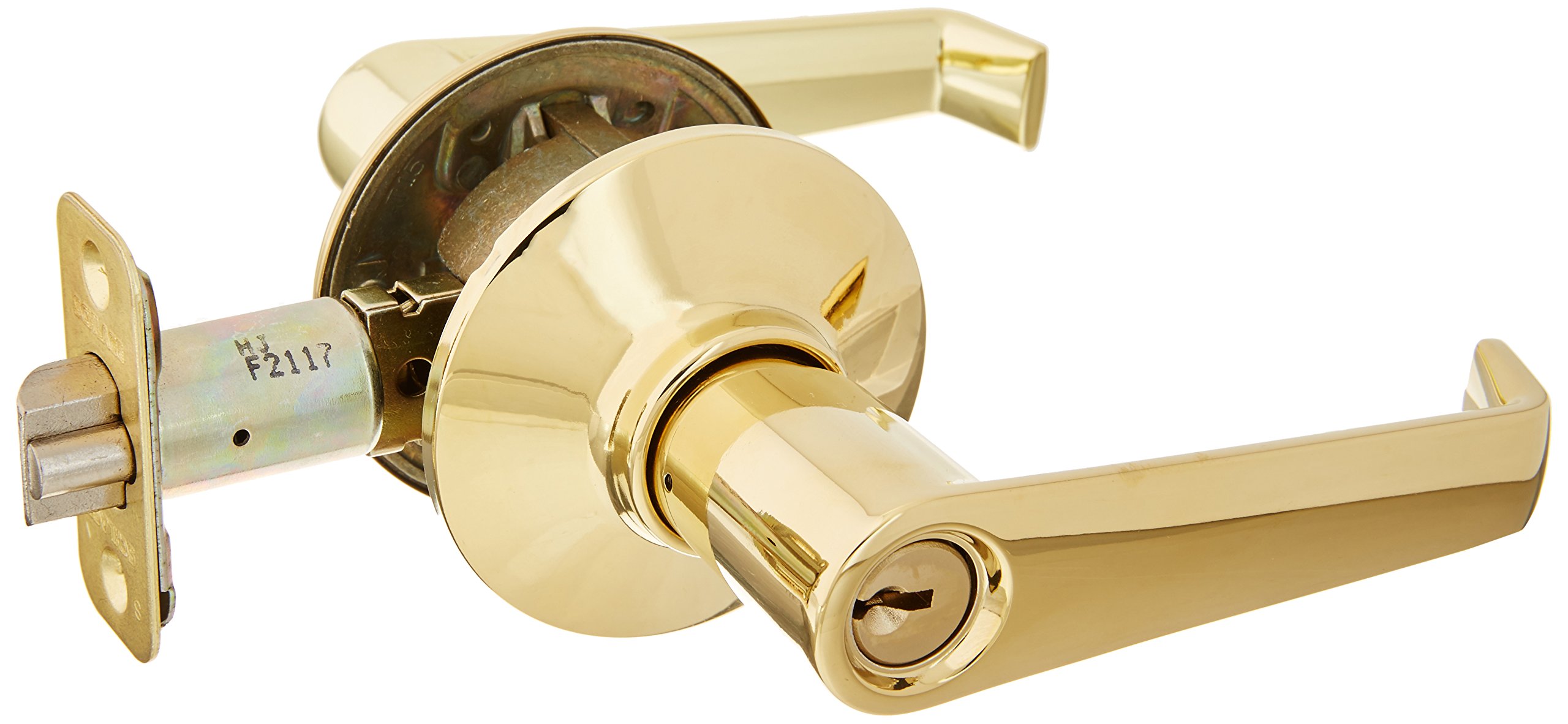 Schlage Elan Levers - ELA - Storeroom - Lifetime Bright Brass - Keyed ...