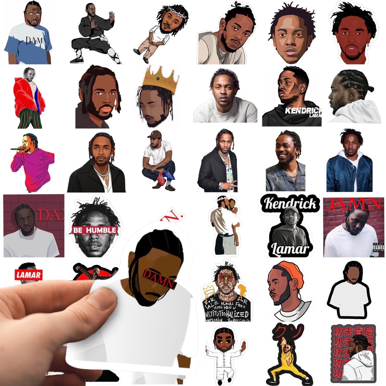 Amazon.com: Kendrick 40 Piece Sticker Set Waterproof Vinyl Stickerd