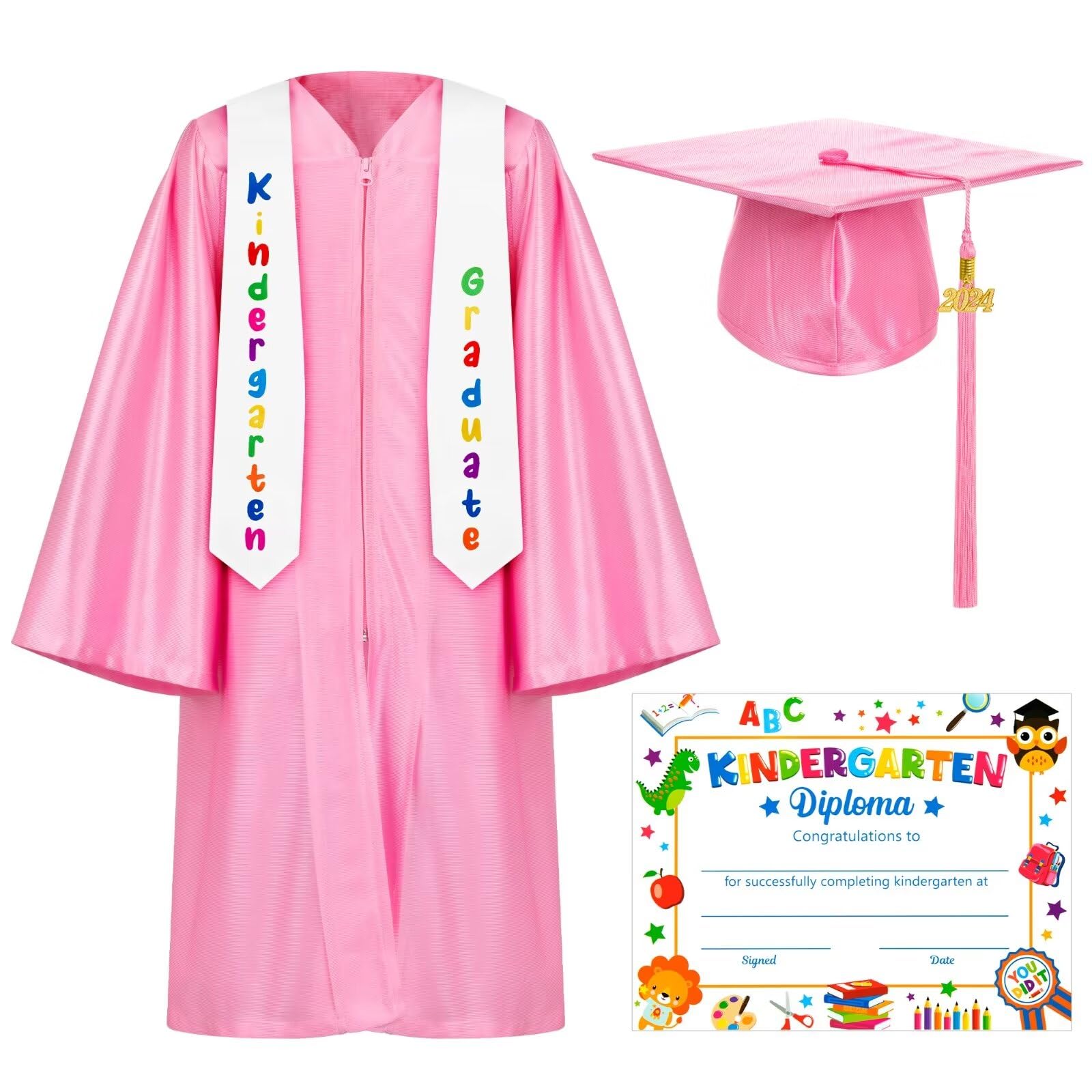 Snapklik.com : QZYL Kindergarten Graduation Cap And Gown, Unisex ...