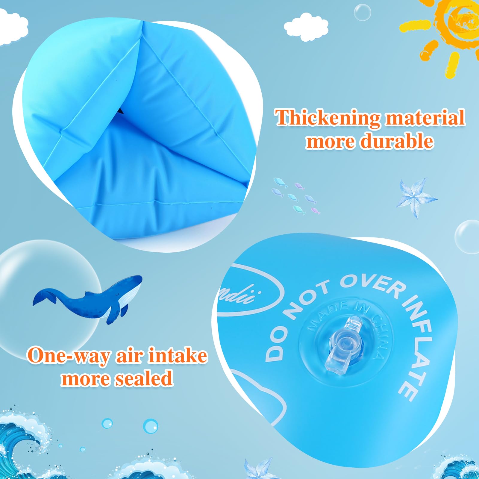 Snapklik.com : Wowelife Arm Floaties Inflatable Swim Arm Bands Floater ...