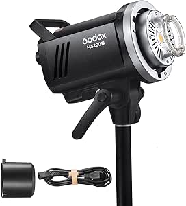 Amazon.com : Godox MS200V LED Studio Flash 200W, 2.4G GN53 5600K 0.1-1 ...