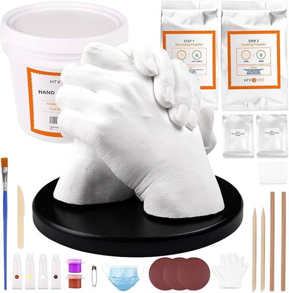 Amazon.com: HTVRONT Hand Casting Kit Couples - Plaster Hand Mold ...
