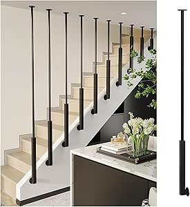 Customizable L-Shaped Baluster Column, Antirust Wrought Iron Spindles ...