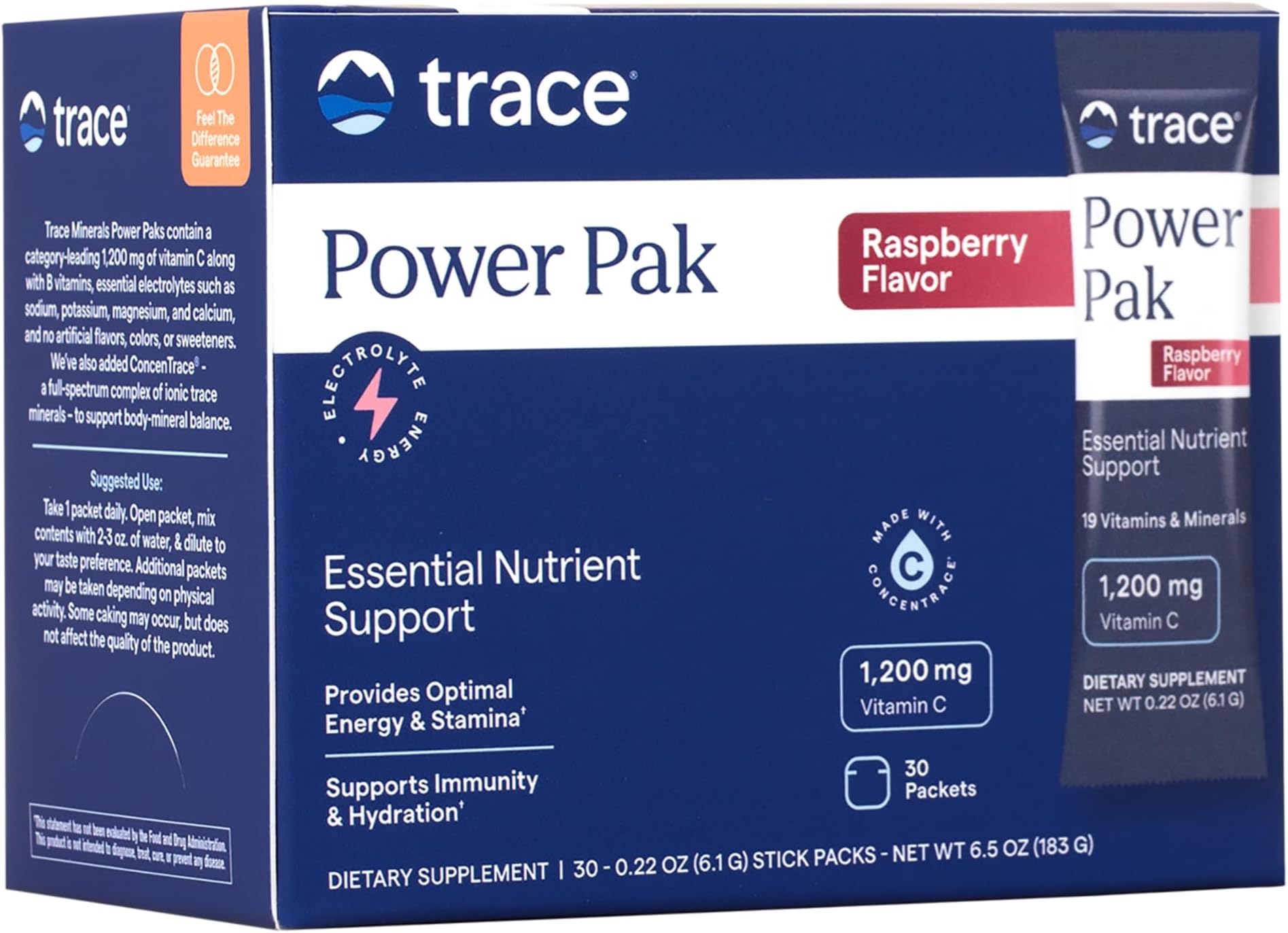 Amazon.com: Trace Minerals | Power Pak Electrolyte Powder Packets ...