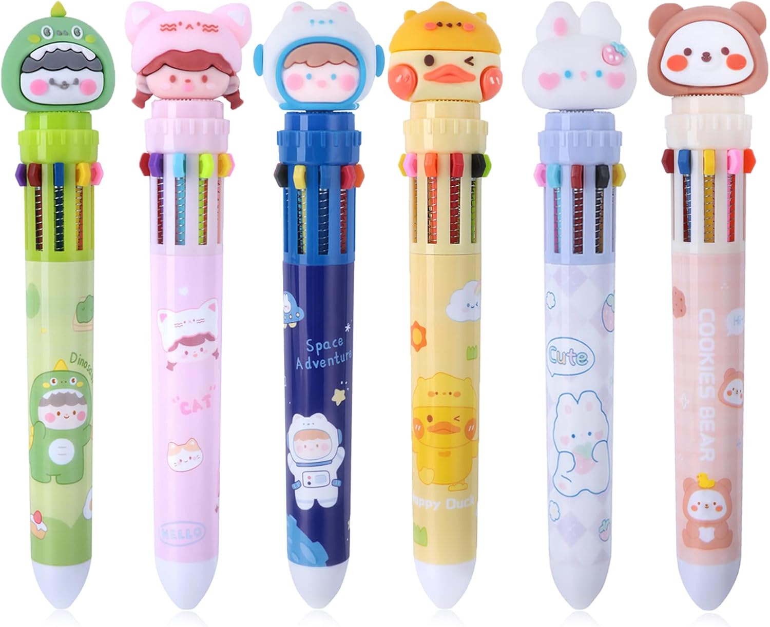 Amazon.com : Heliar Multicolor Ballpoint Pen 0.5mm, 10-in-1 Colored ...