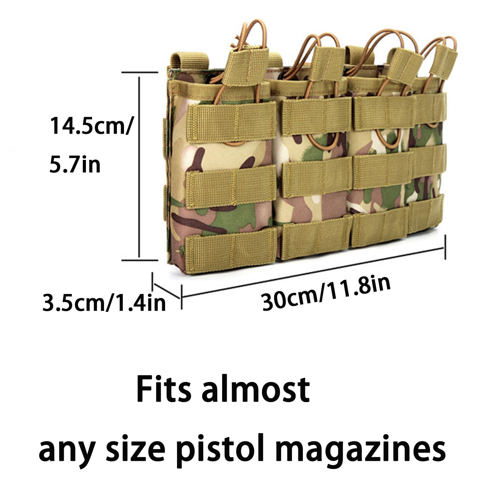 Snapklik.com : Open Top Tactical Quad Mag Pouches MOLLE Quad Mag ...