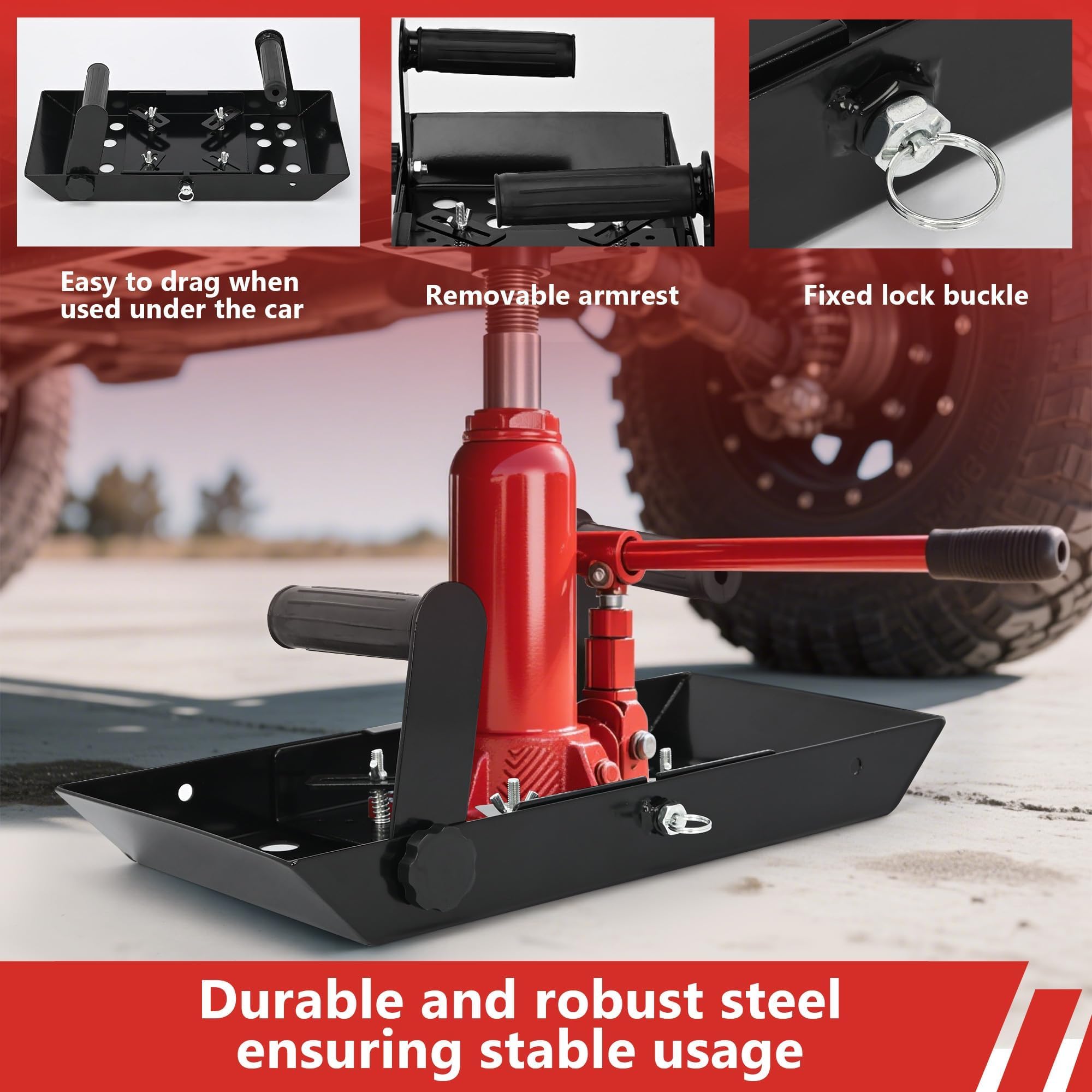 Snapklik.com : Tonchean Bottle Jack Base Plate, Adjustable Size ...