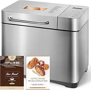 Bread Maker Machines 19 in 1, Stainless Steel Breadmaker with Nut ...