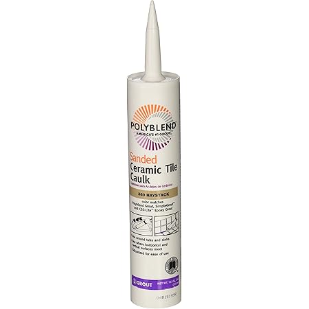 Polyblend #115 Platinum 10.5 oz. Sanded Ceramic Tile Caulk - - Amazon.com