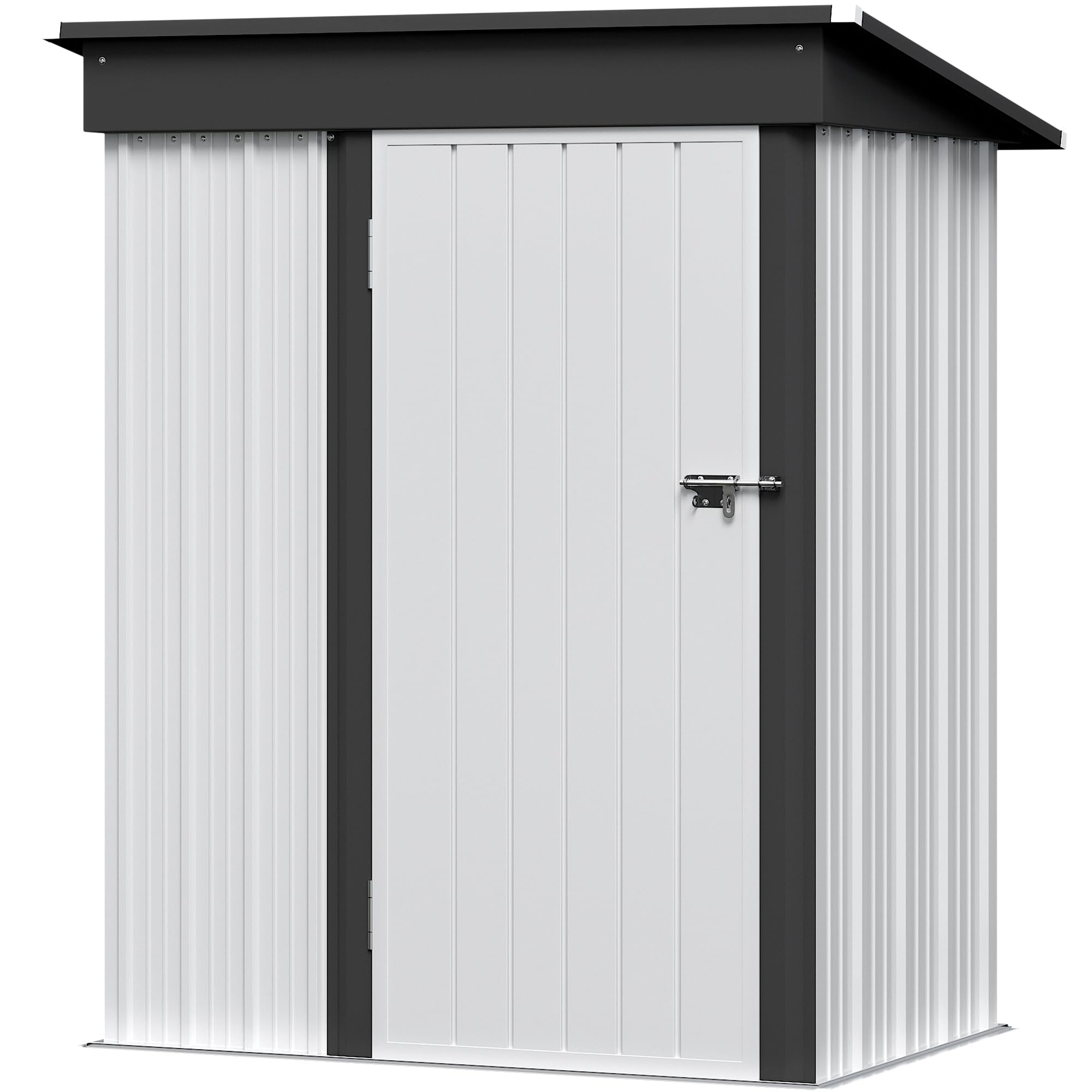 GUNJI 5 x 3 FT Shed Outdoor Storage Shed Metal Garden Shed with ...