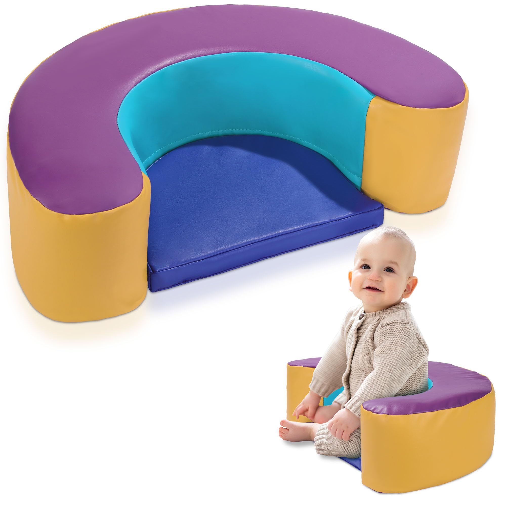 Amazon.com : HOMBYS Sit up Pillow for Baby,Memory Foam Baby Floor Seat ...