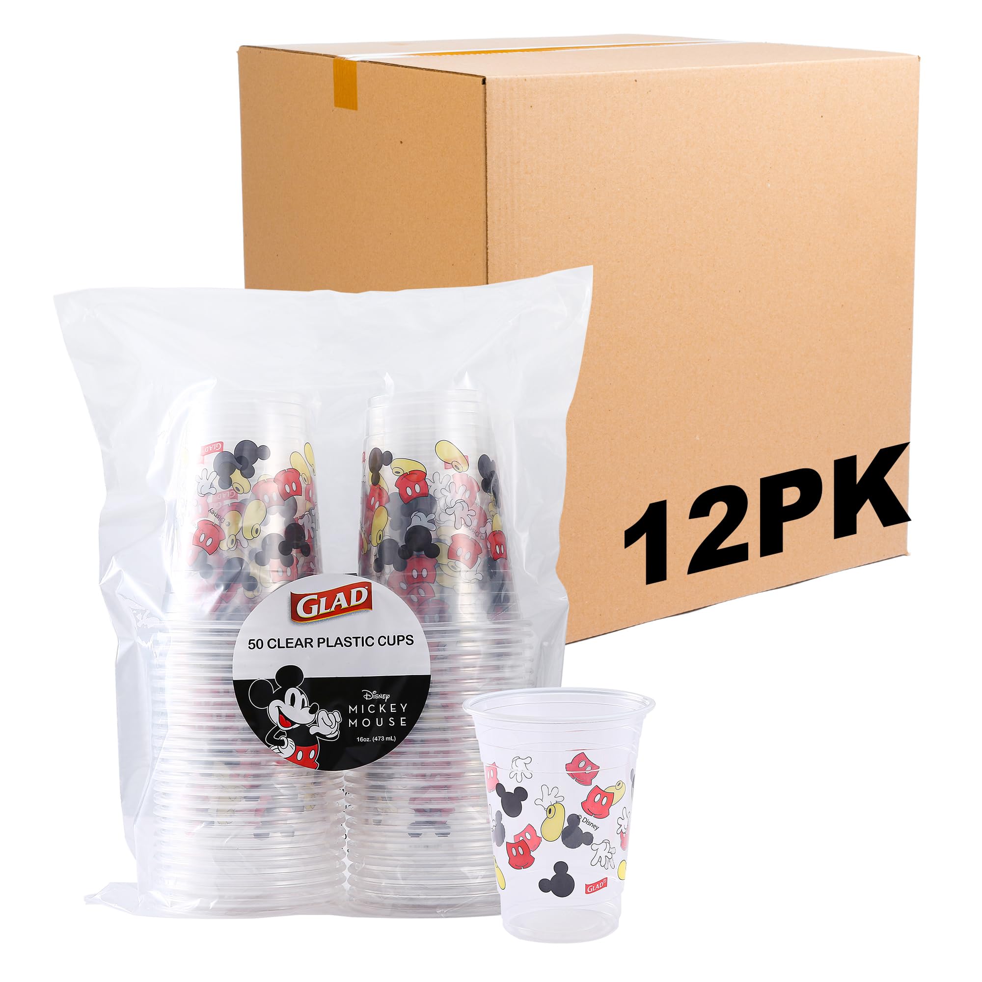 Snapklik.com : Glad For Kids Disney Mickey Mouse 16oz Clear Plastic ...