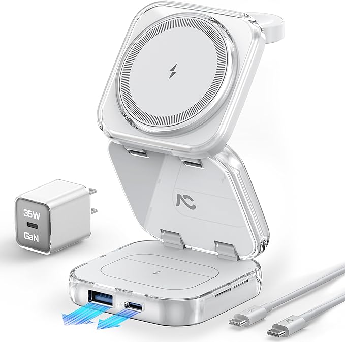 Amazon.com: 5-in-1 Wireless Charger for MagSafe, AC ISLAND Portable ...