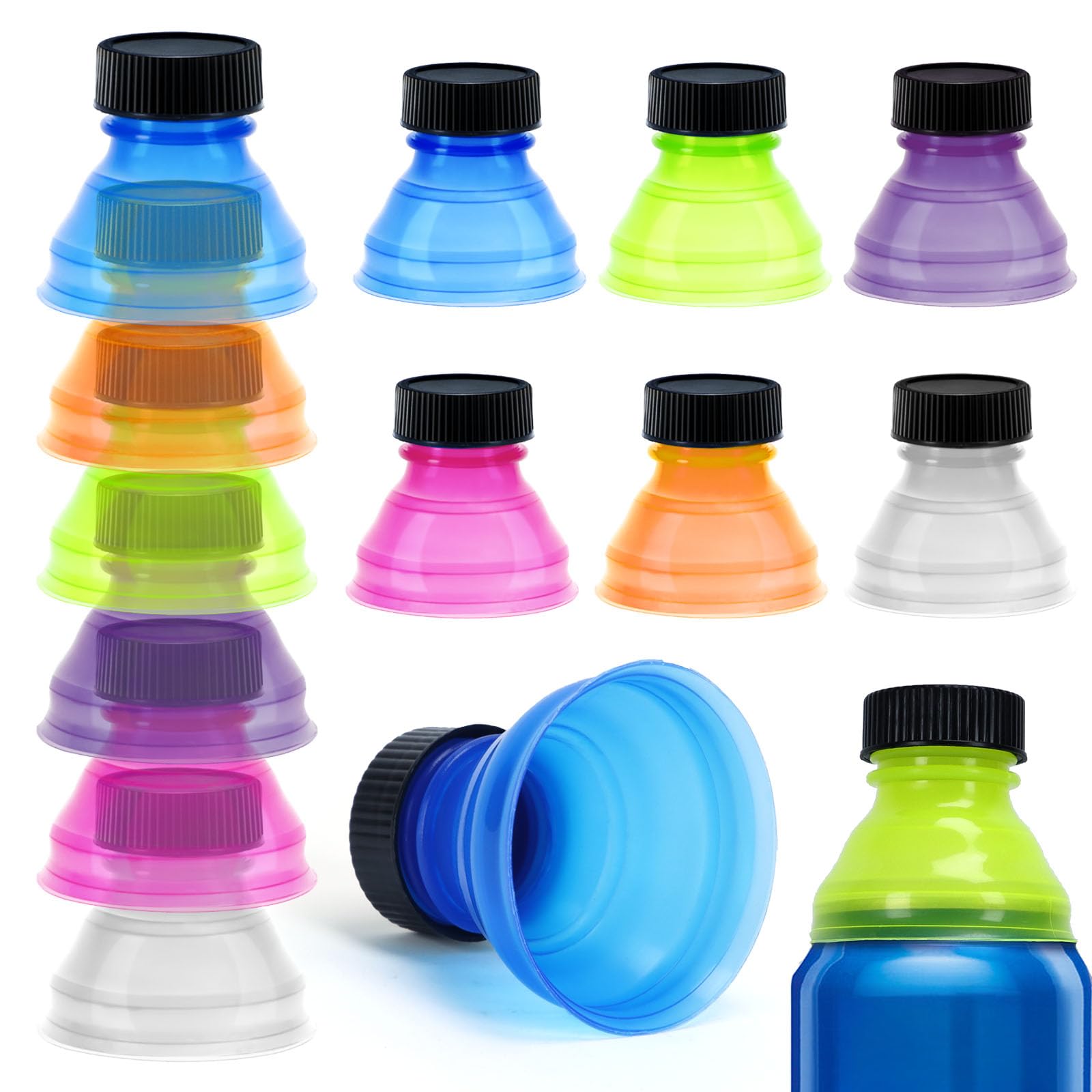 Amazon.com: Newbested 12 Pack Can Covers,Reusable Pop Can Bottle Tops ...
