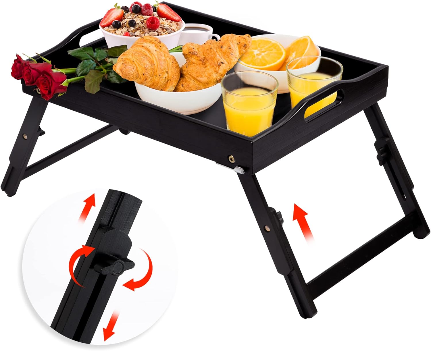 Amazon.com - Greenual Breakfast Bed Tray for Eating with Adjustable ...
