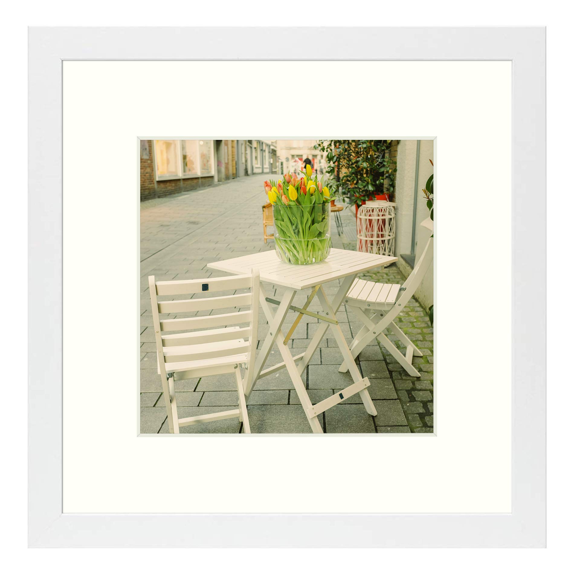 Buy Frametory, 12x12 White Picture Frame - Made to Display Pictures 8x8 ...