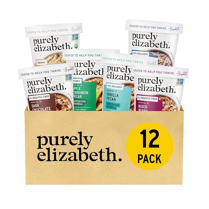 Amazon.com: purely elizabeth Superfood Oatmeal Cup Variety Pack (12 Ct ...