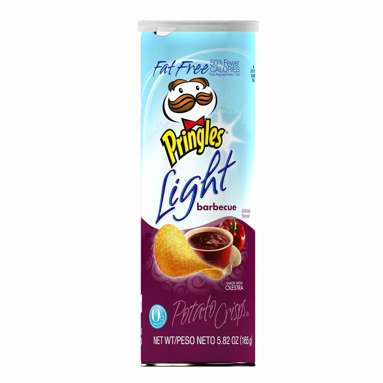 Amazon.com: Pringles Light Fat Free Potato Crisps, Barbeque, 5.82-Ounce ...