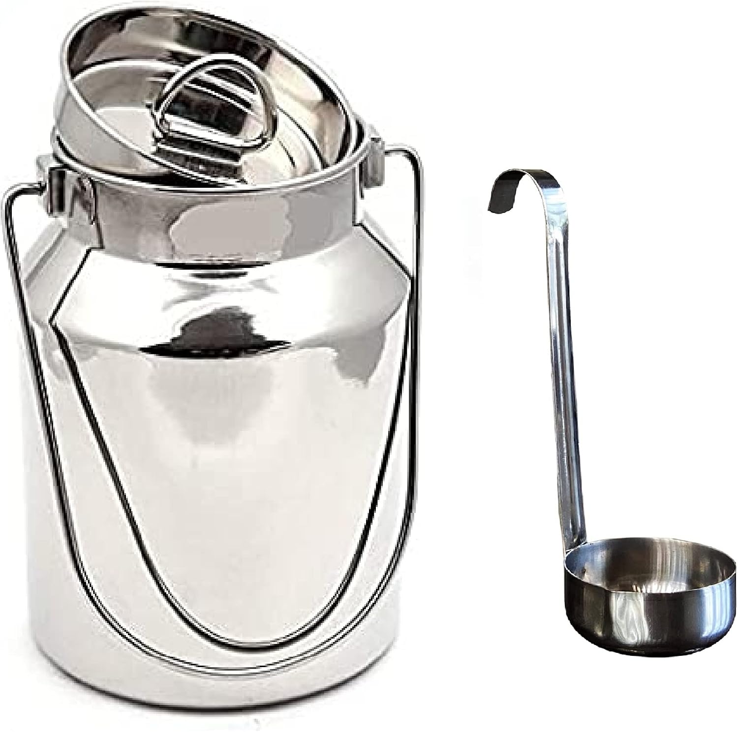 Amazon.com: Dynore Stainless Steel Akhand Barni/Milk Can/Container/Milk ...