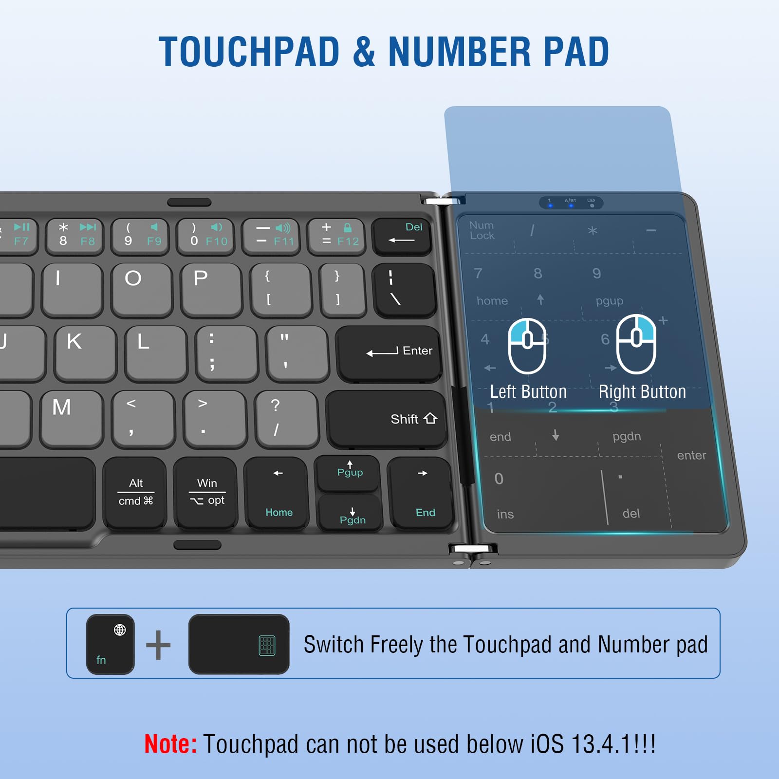 Snapklik.com : EDJO Foldable Bluetooth Keyboard
