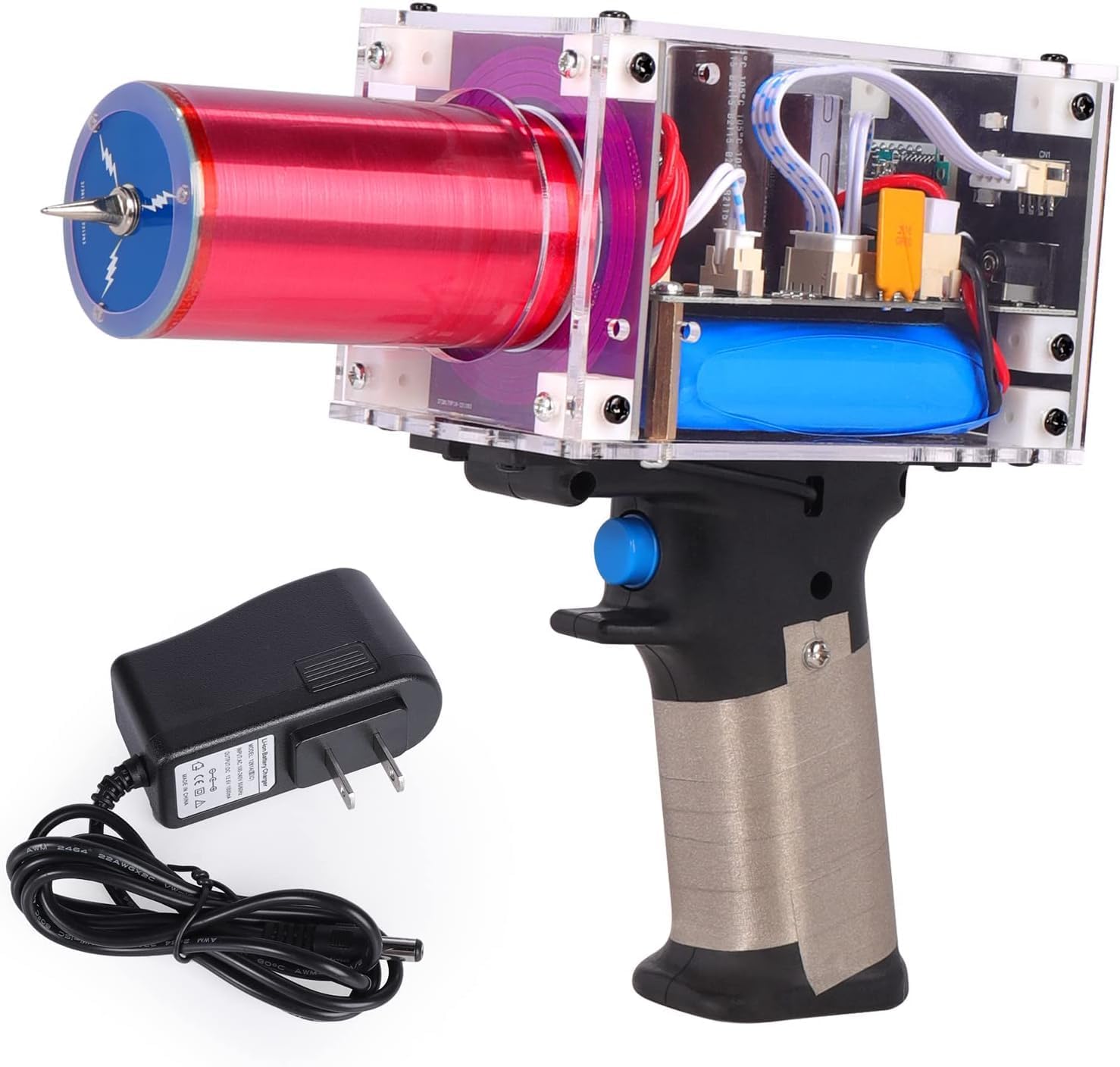 Amazon.com: Handheld Tesla Coil Gun, Electronics Trigger Mode for Tesla ...