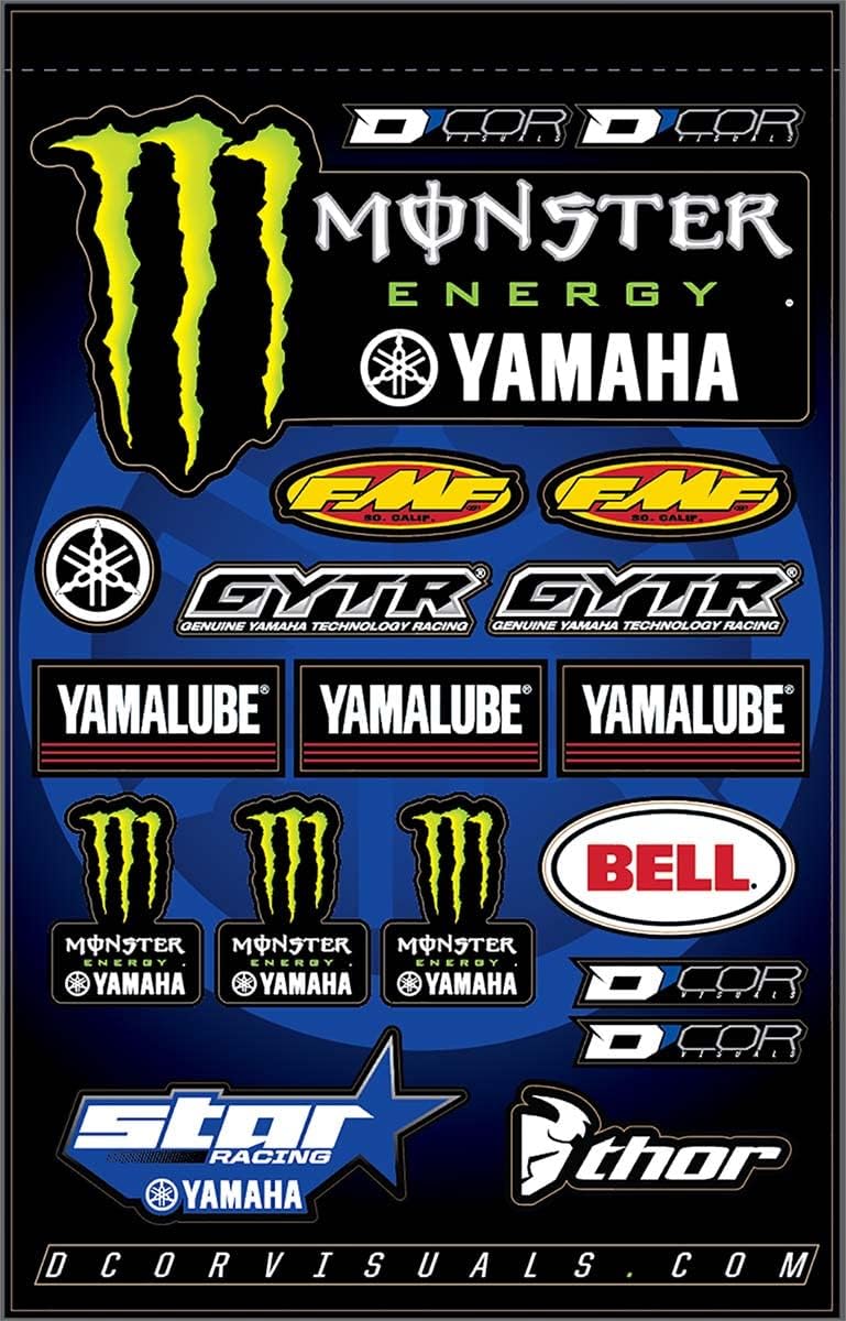 Amazon.com - D'cor Visuals Racing Decal Sheet – Compatible with Yamaha ...