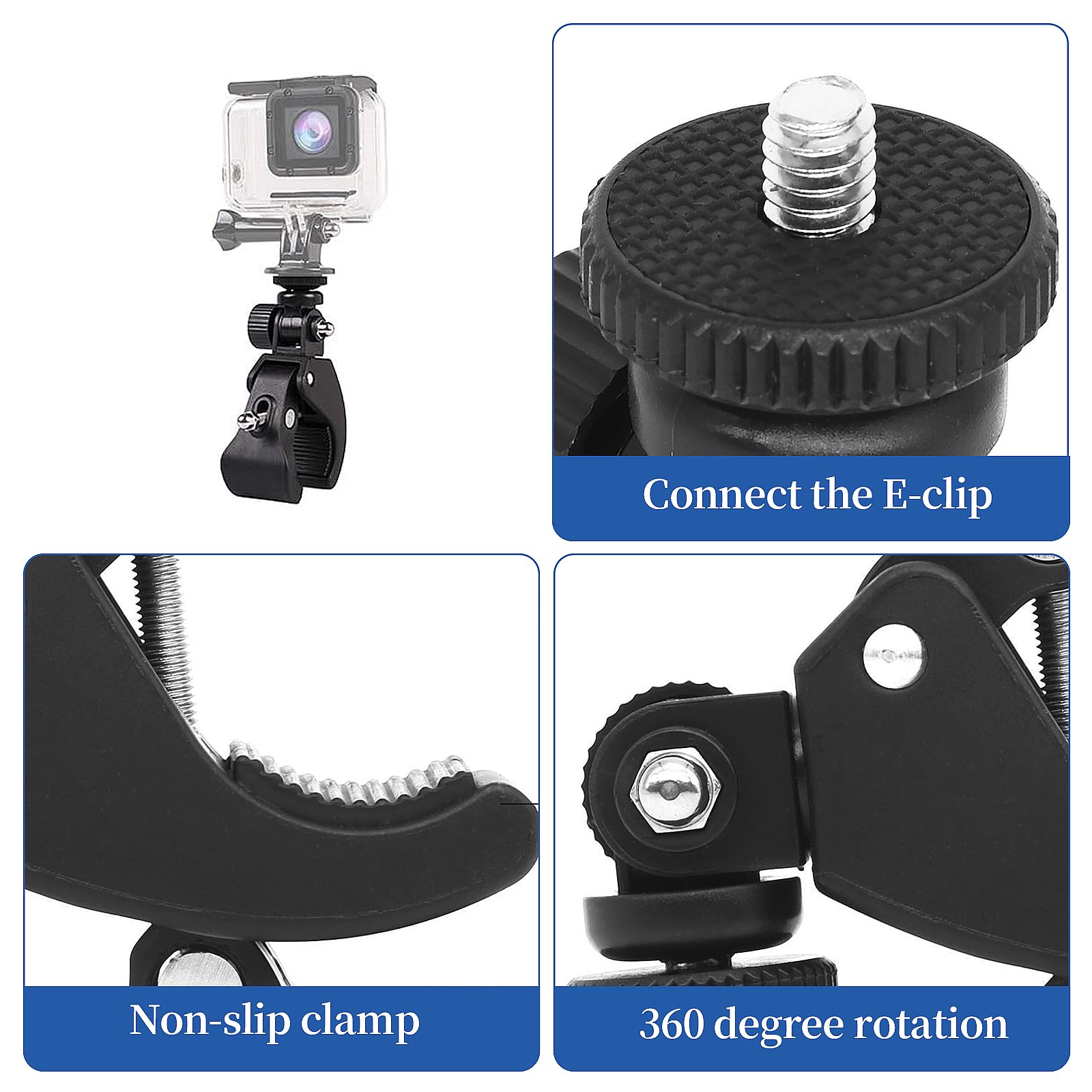 Mic Stand Phone Holder, Flexible Microphone Arm Mount Clamp With 360 ...