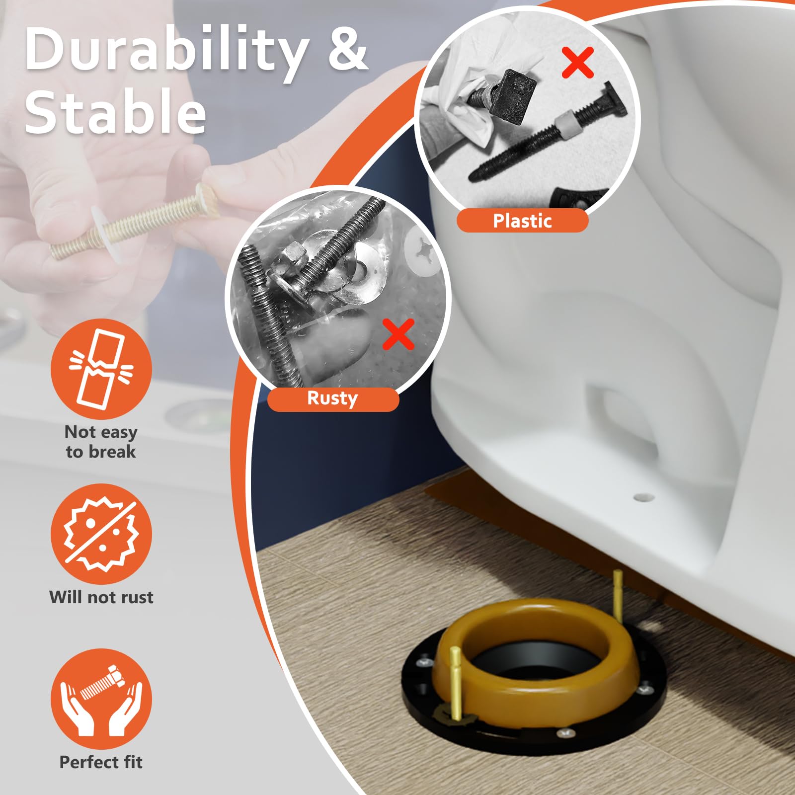 Snapklik.com : Boeemi Toilet Bolts For Floor, 2 Pack Toilet Flange ...