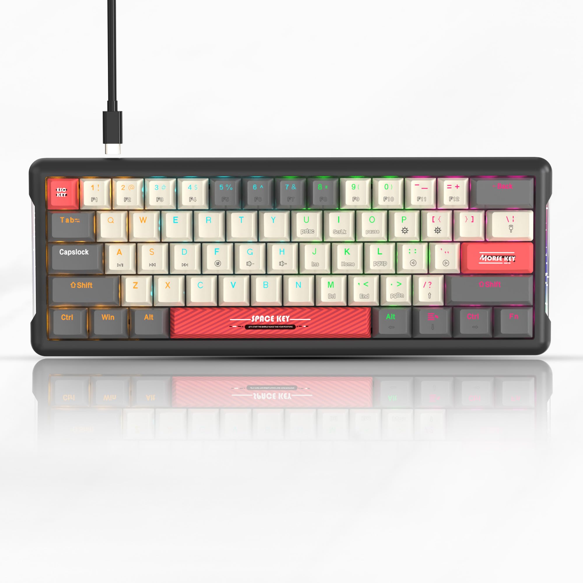 Buy IOAOI RGB Mechanical Keyboard 60 Percent Gaming Keyboard, Portable ...