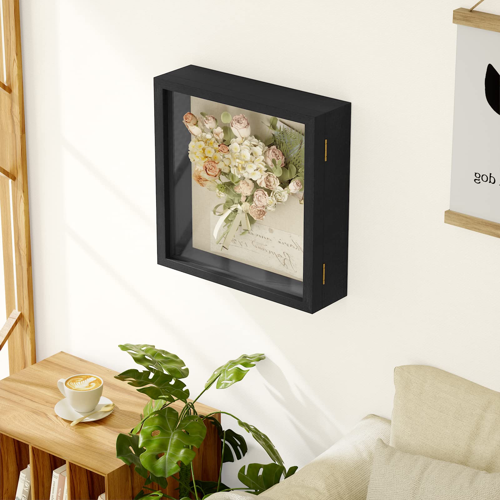 SZQINJI Shadow Box Frame 11x11 Shadow Box Display Case with Linen Back ...