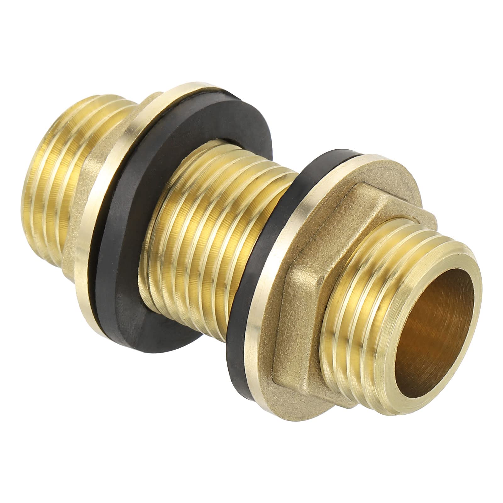 Amazon.com: M METERXITY Bulkhead Fitting - Water Tank Connector, Brass ...