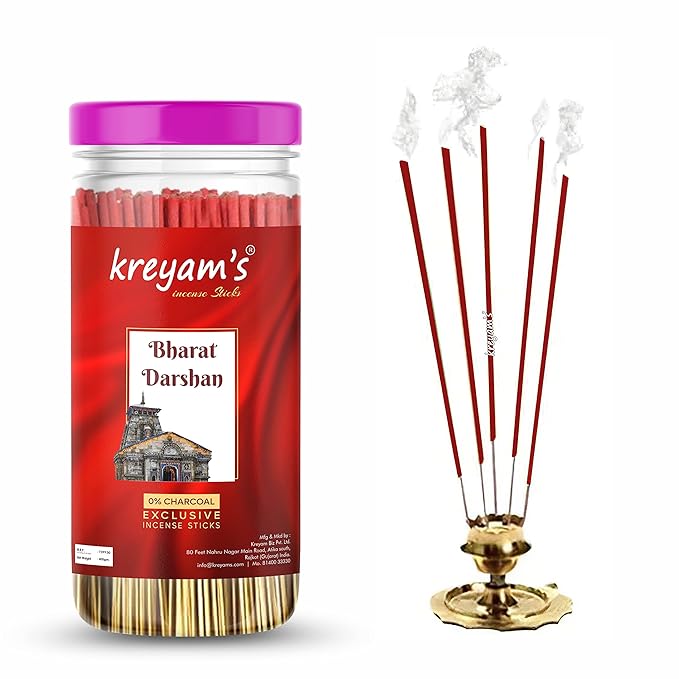 Kreyam's Incense Stick Bharat Darshan Agarbatti (240 Sticks 400gm ...