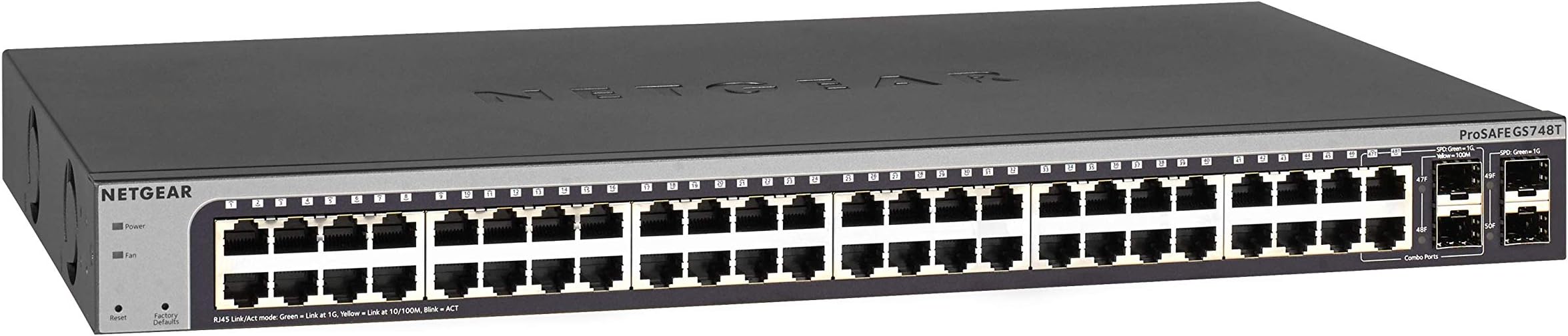 NETGEAR 48-Port Gigabit Ethernet Smart Managed Pro Switch (GS748T ...