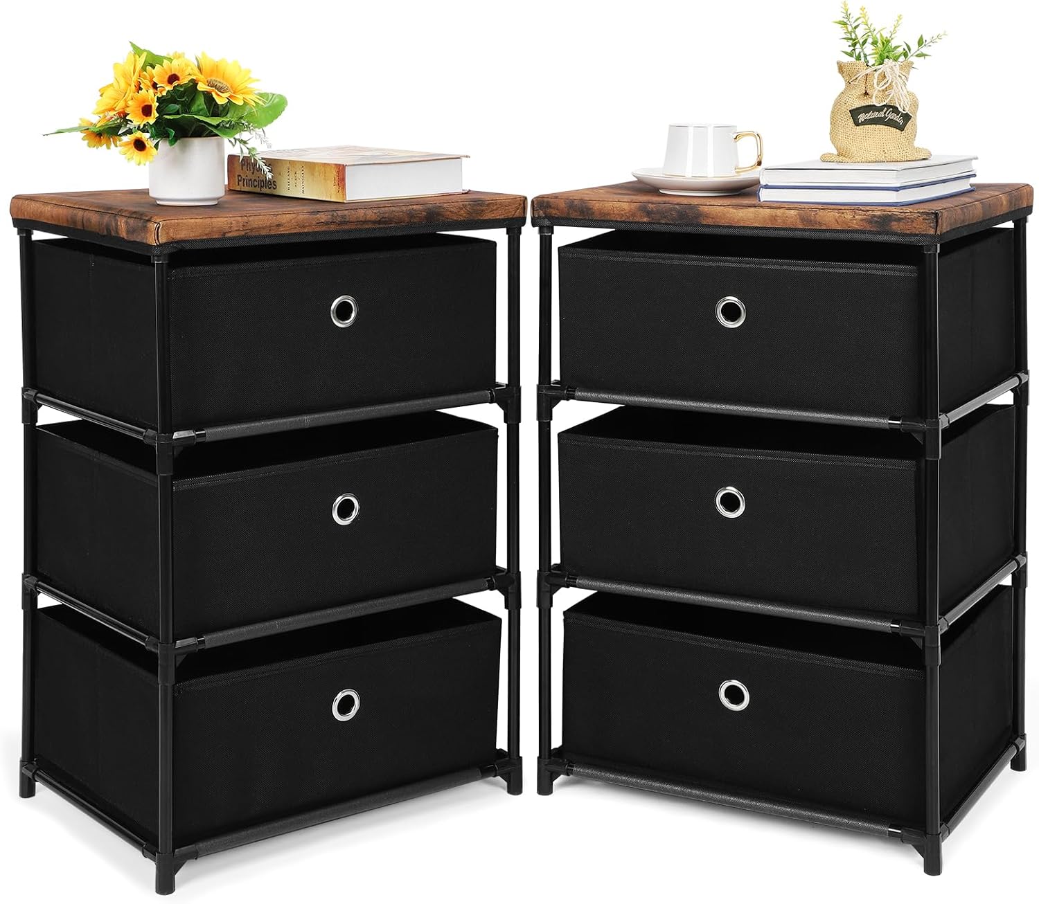 Amazon.com: HAITRAL Fabric Dresser with 3 Drawers,Small Dressers ...