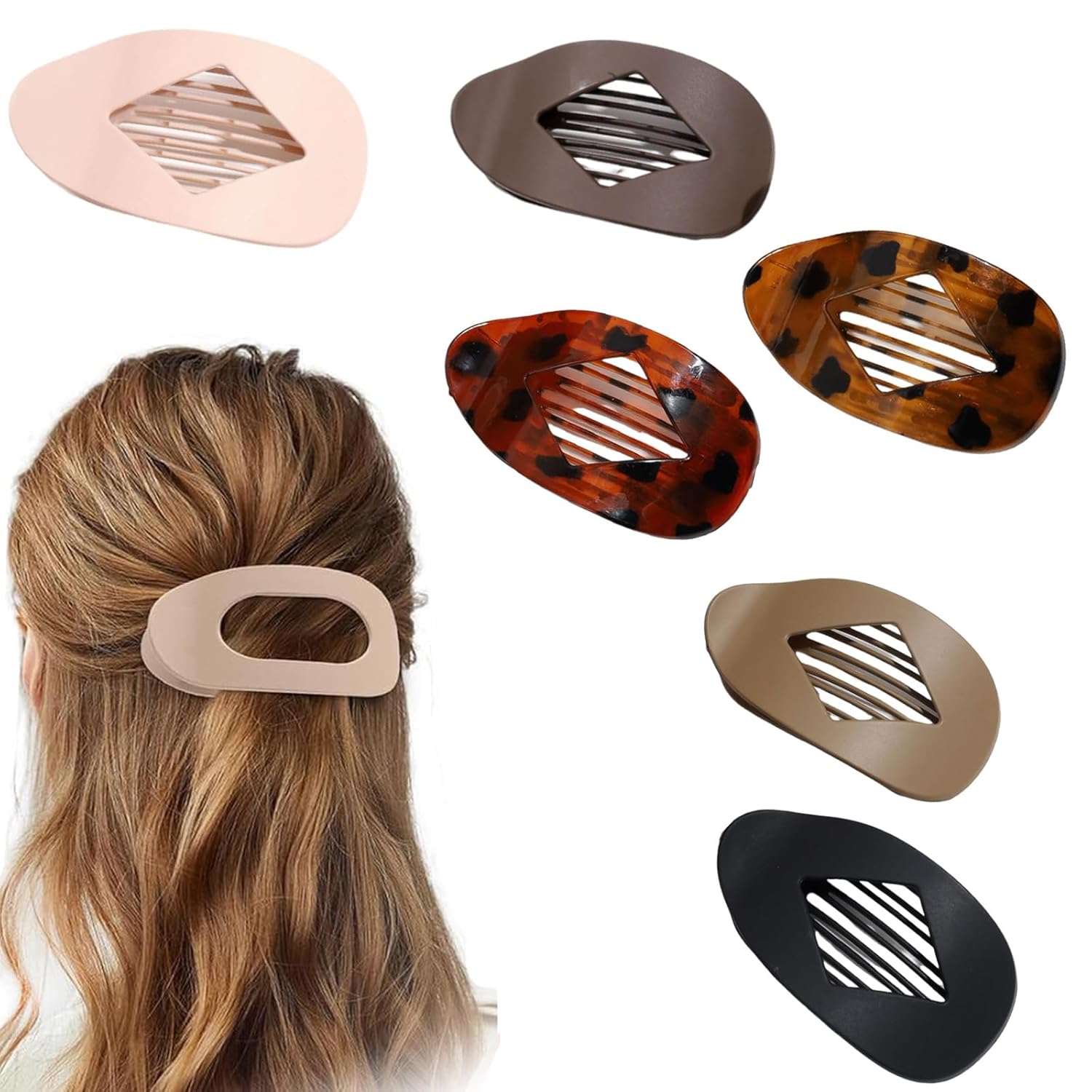 Amazon.com : Simple Elegant Duckbill Hair Clip，4/6 PCS Duckbill Hair ...