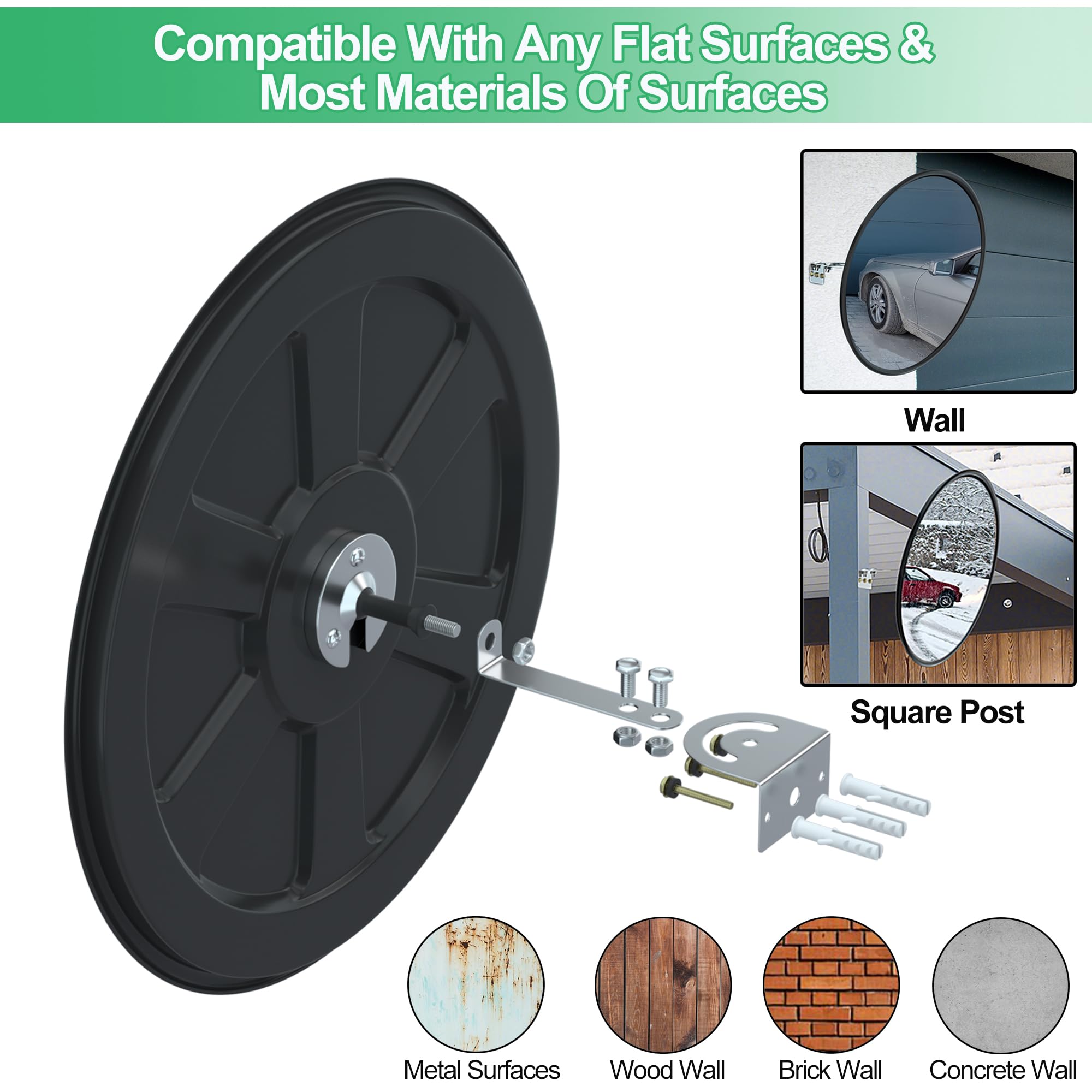 Snapklik.com : 18" Convex Security Mirror Curved Safety Mirror ...