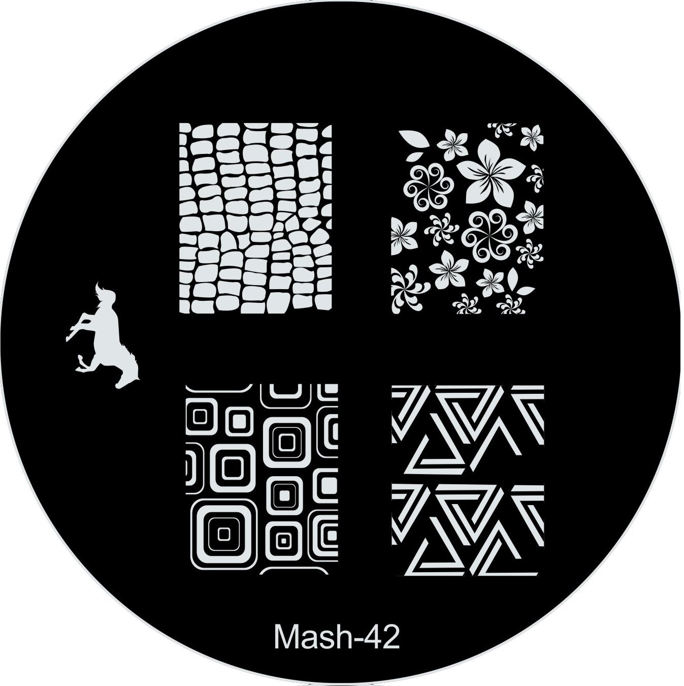 Amazon.com: MASH Nail Art Stamp Stamping Image Plate No 42 : Beauty ...