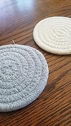 Amazon.com: Absorbent Drink Coasters, Handmade Braided Drink Coasters ...