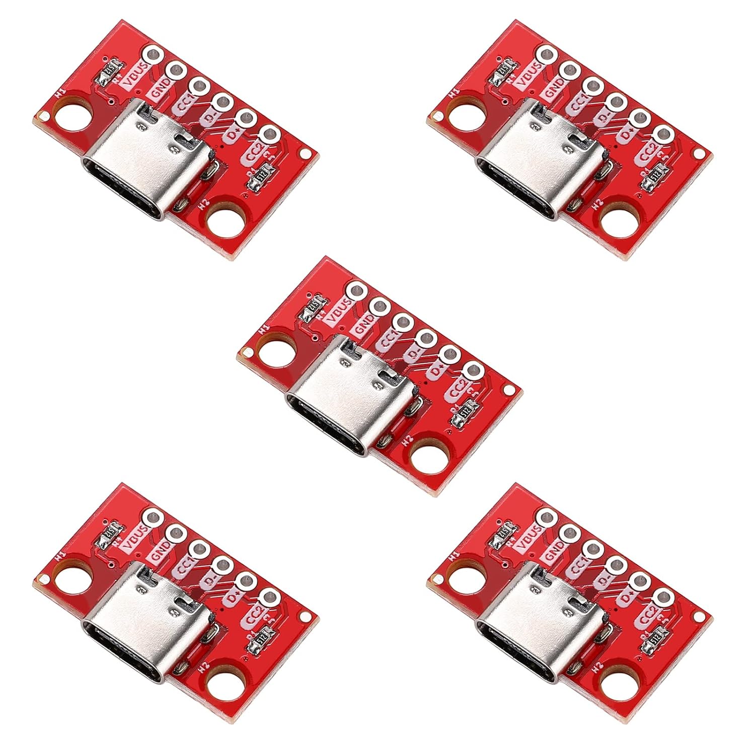 Amazon.com: Teansic 5 Pcs USB Type C Breakout Serial Basic Breakout ...